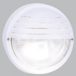 PVC Bulkhead with Clear Glass Round and Grid The Perfect Lighting Solu ...