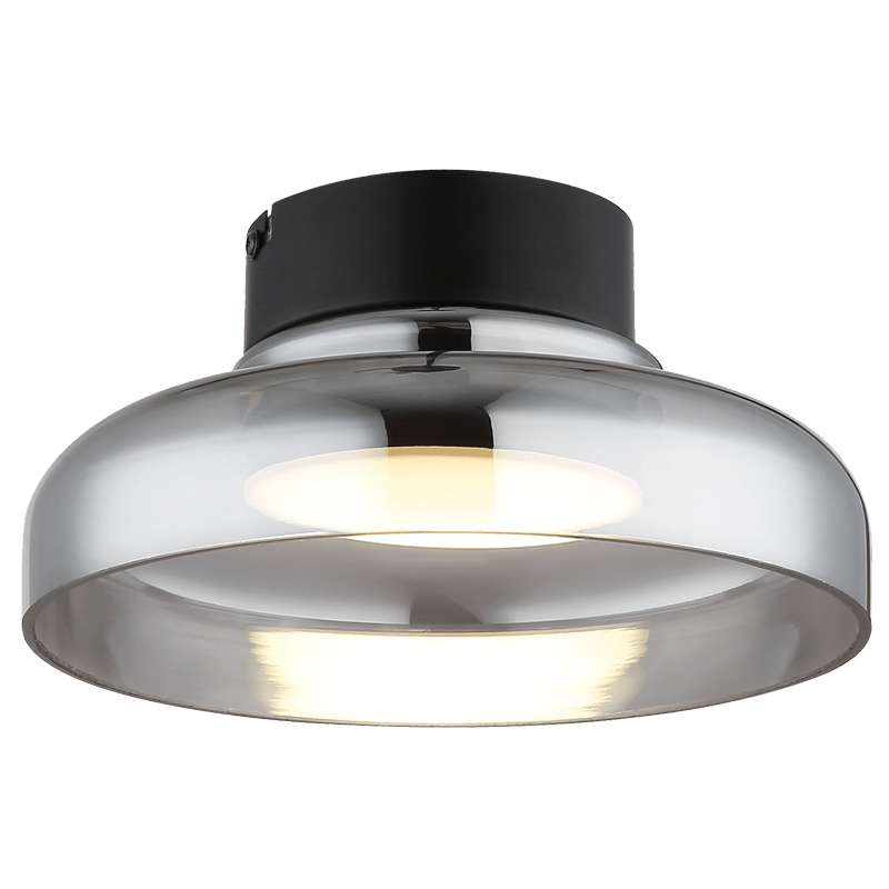 Smoke Glass LED Ceiling Light 6W 4000K | Modern Flush Fitting – Future ...