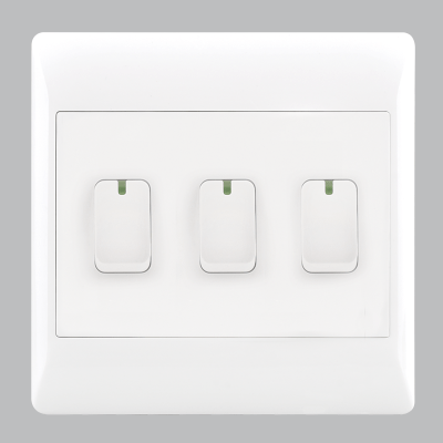 White 3 Lever Light Switch - Sleek Design for Modern Homes | SKU ESW007 ...