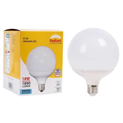 Opalina Frosted G120 18W LED Globe – 5000K Cool White, E27 – Future ...