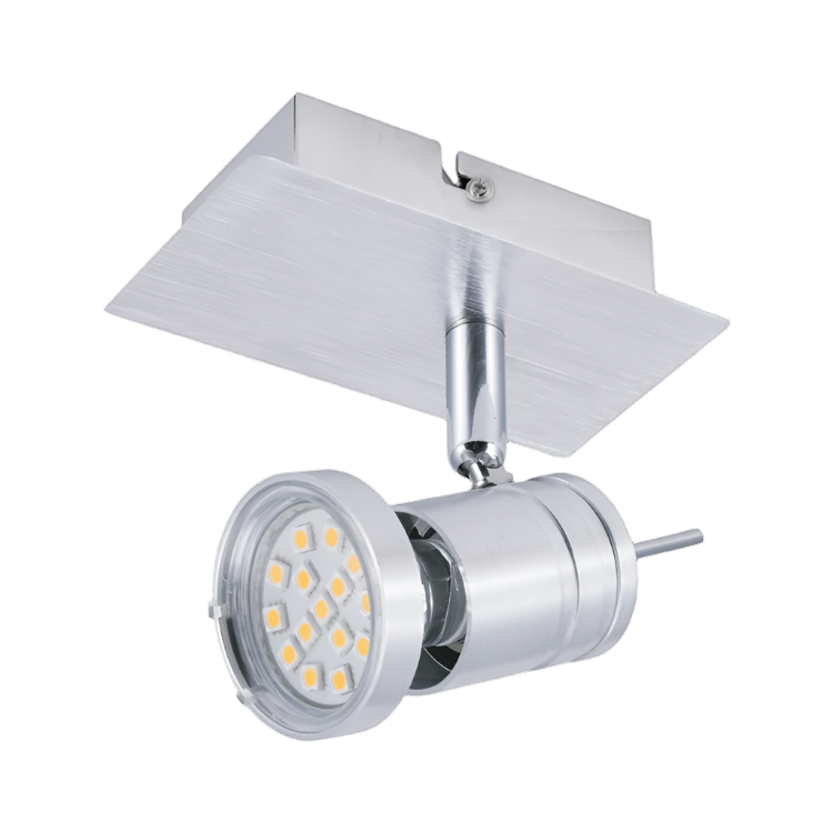 Brushed Aluminium Adjustable Spot Light GU10 IP20 - SKU N-KLS-95-1B/NS