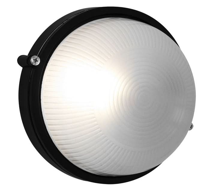 Durable Black Bulkhead Light for Indoor/Outdoor Use - SKU B55B