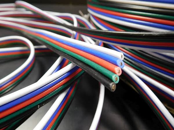 LED RGBW Strip Light Extension Wire